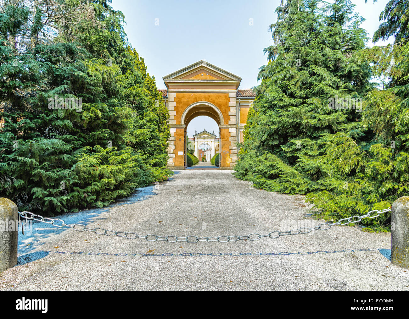 Entry to a cemetery in the Italian countryside Stock Photo - Alamy