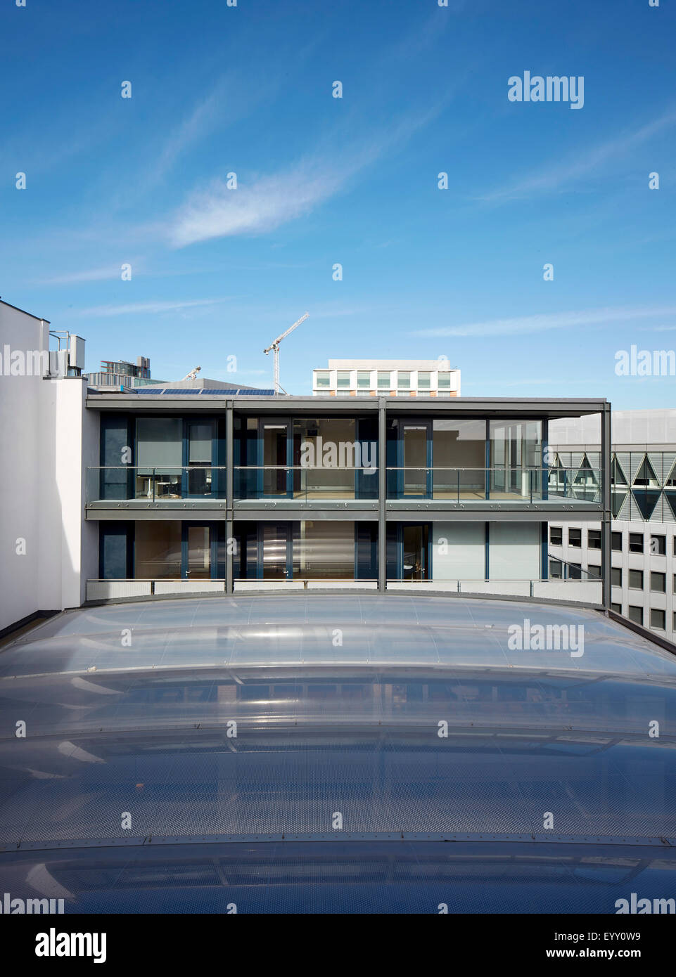 Exterior view-daytime view showing ETFE atrium roof. The Metal Box ...