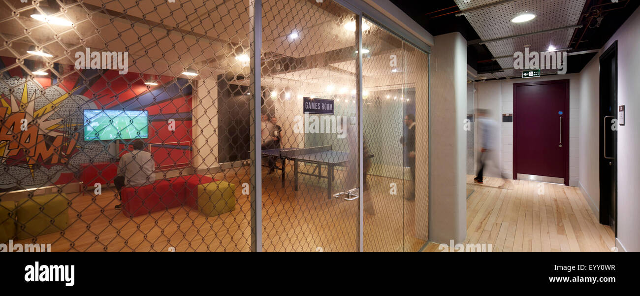 Corridor outside communal space on upper level. The Metal Box, London ...