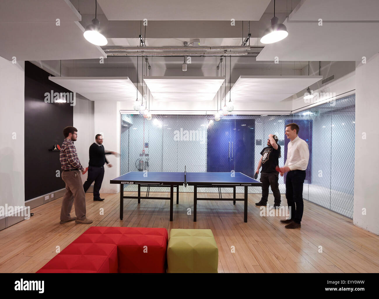 Communal space on upper level. The Metal Box, London, United Kingdom ...