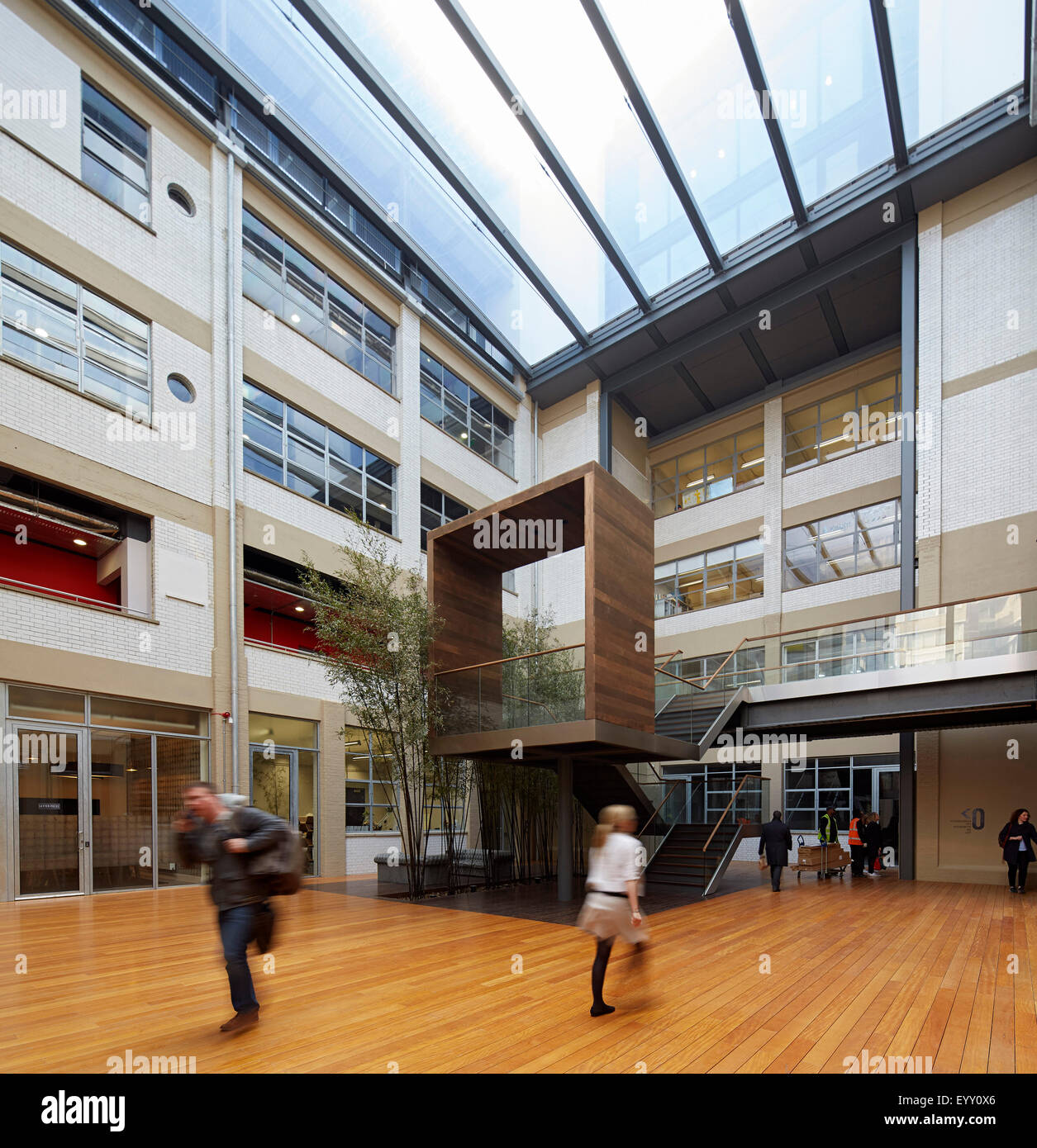 Overall atrium view. The Metal Box, London, United Kingdom. Architect ...