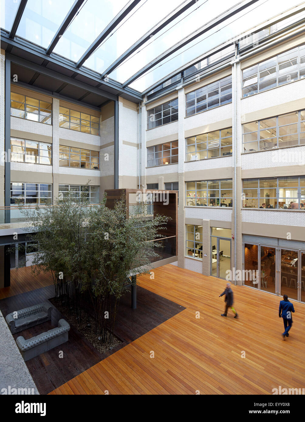 Overall atrium view. The Metal Box, London, United Kingdom. Architect ...