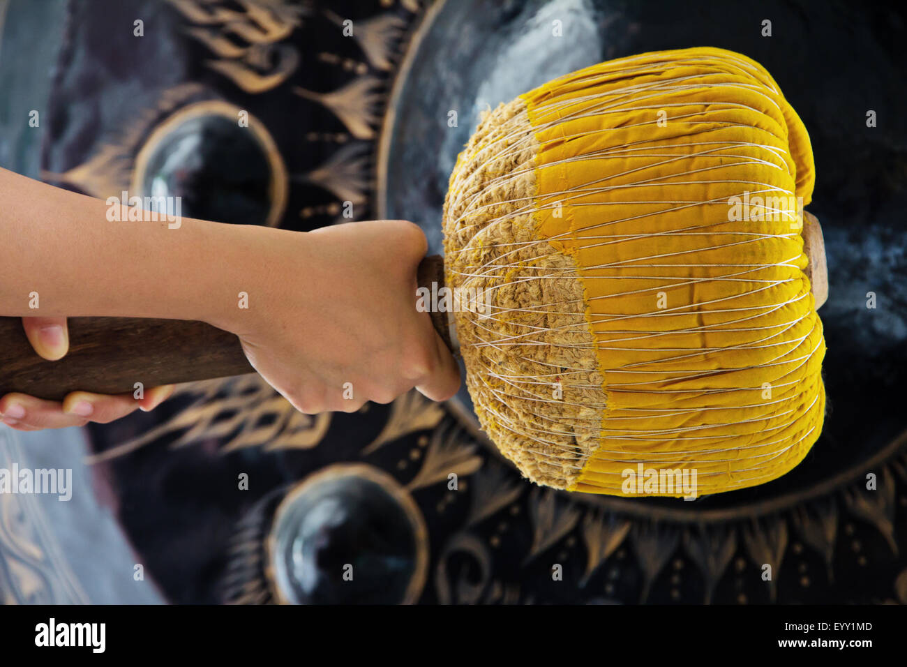 Hitting temple bell hi-res stock photography and images - Alamy