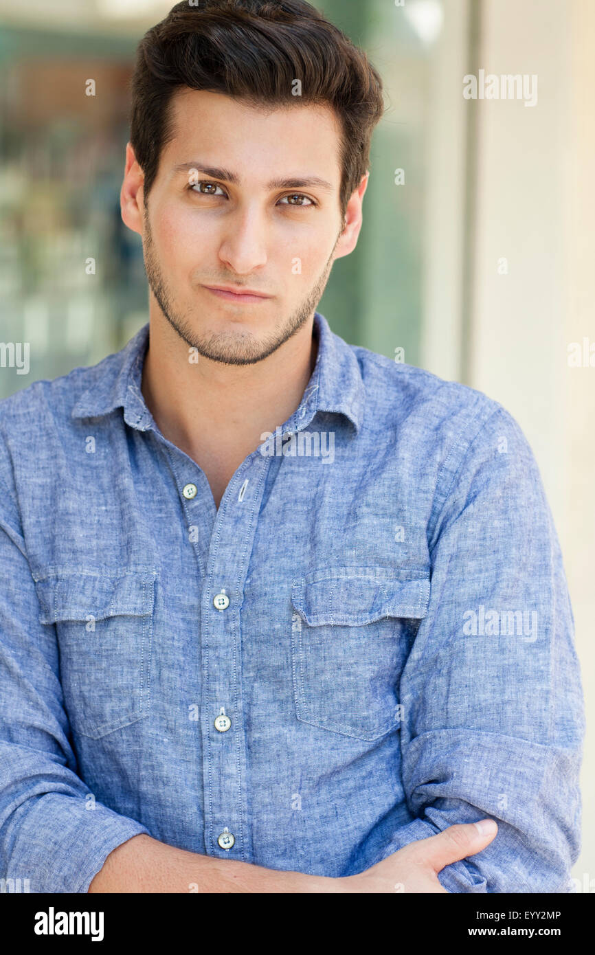 Hispanic man standing outdoors Stock Photo - Alamy