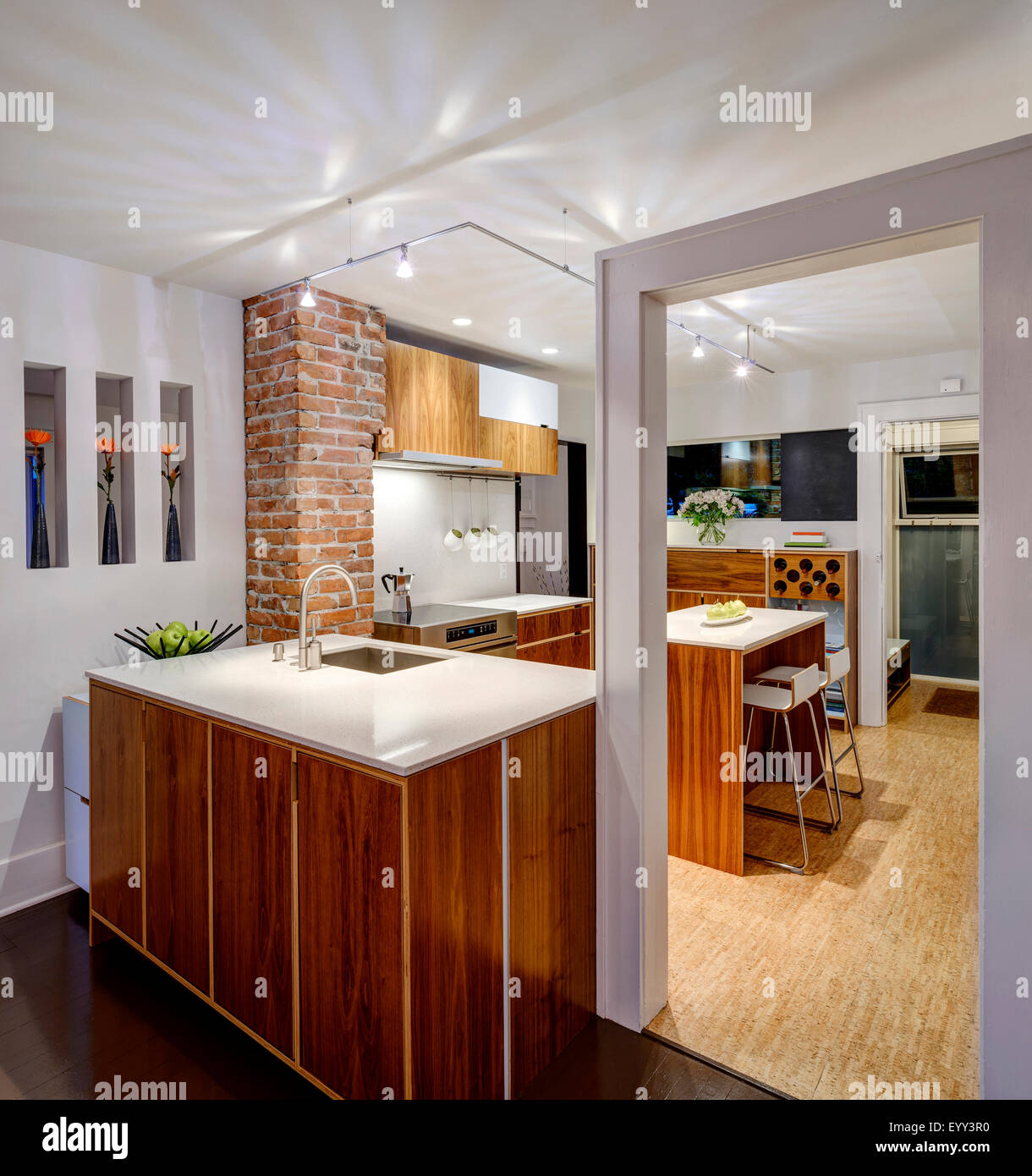 Sink and counters in modern kitchen Stock Photo - Alamy
