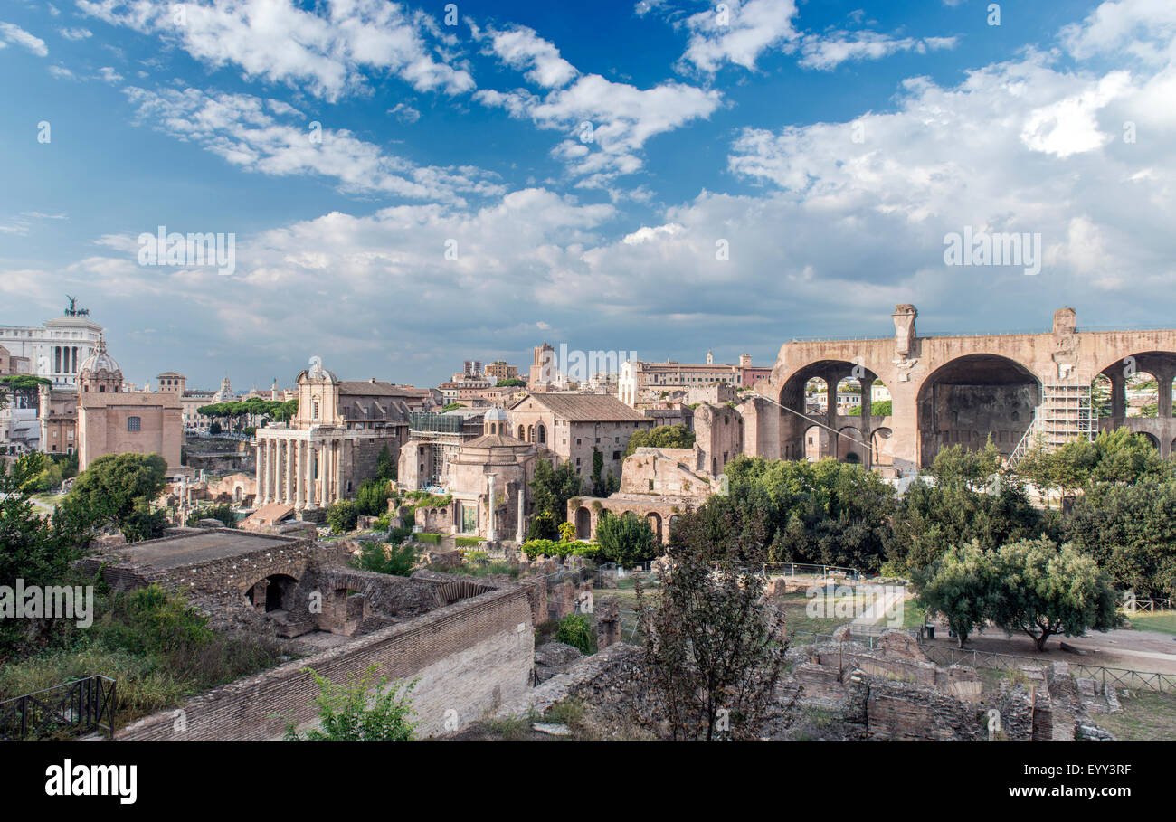 Aerial view of Roman Forum in cityscape, Rome, Italy Stock Photo - Alamy