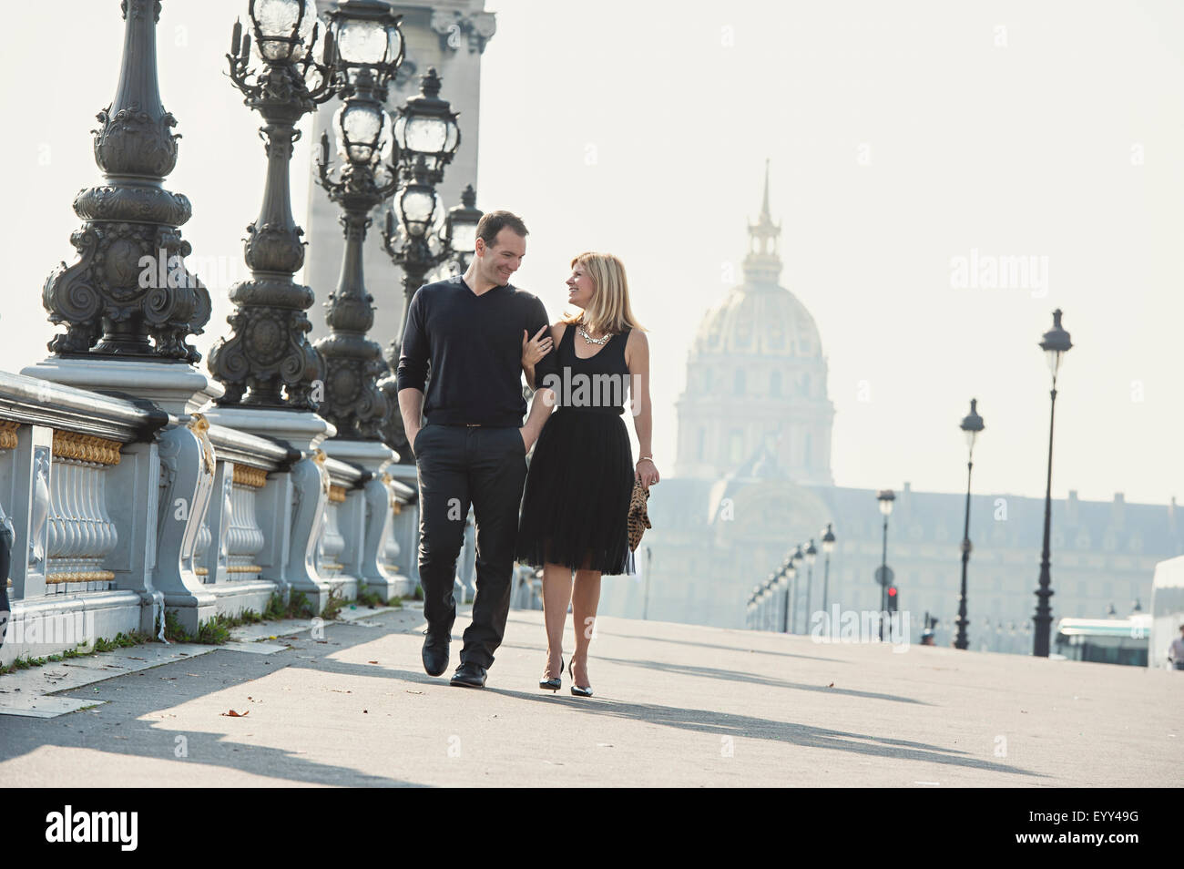 Two people walking on bridge hi-res stock photography and images - Alamy