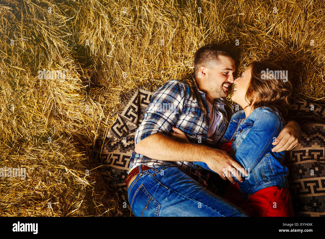 Hay couple hi-res stock photography and images - Alamy