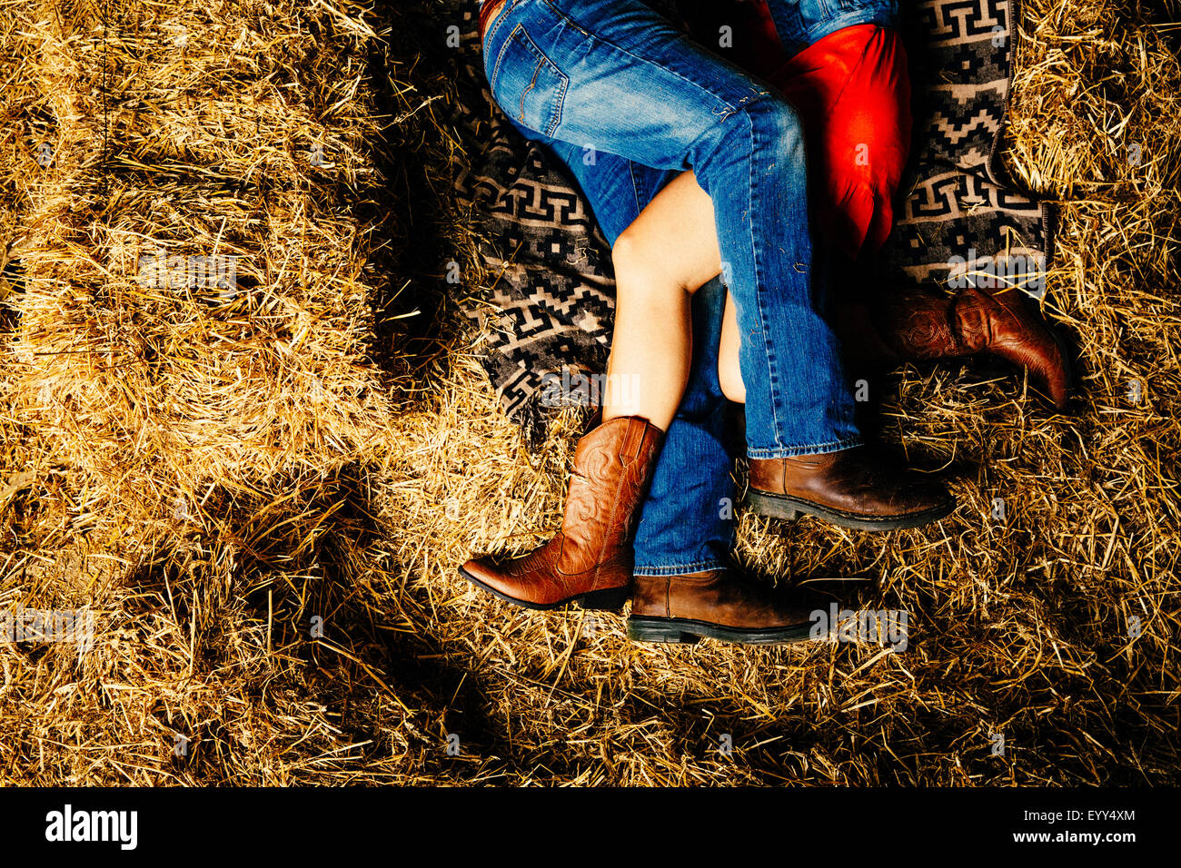 Man woman hay barn hi-res stock photography and images - Alamy