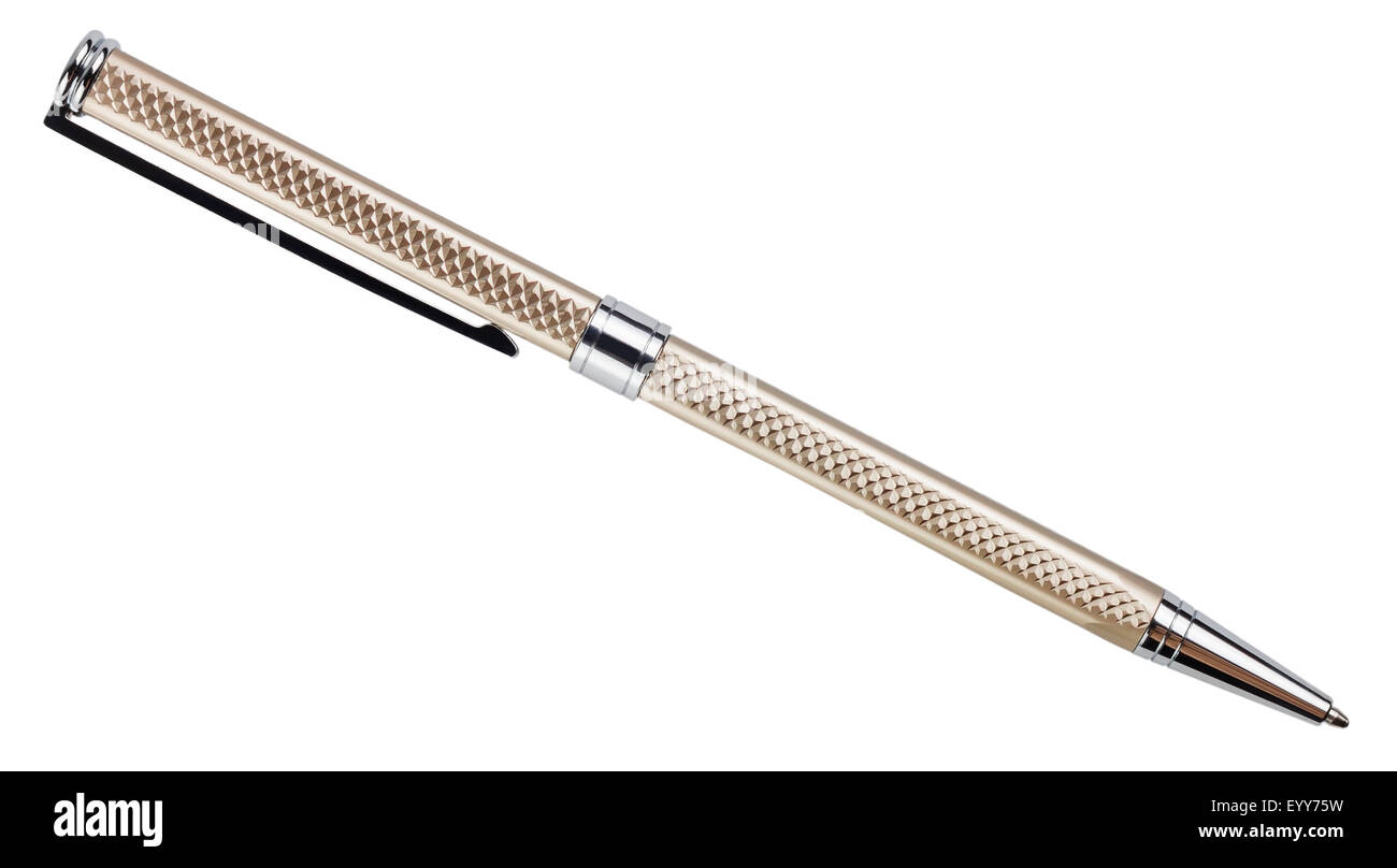 the gray and silver pen isolated on white background Stock Photo - Alamy