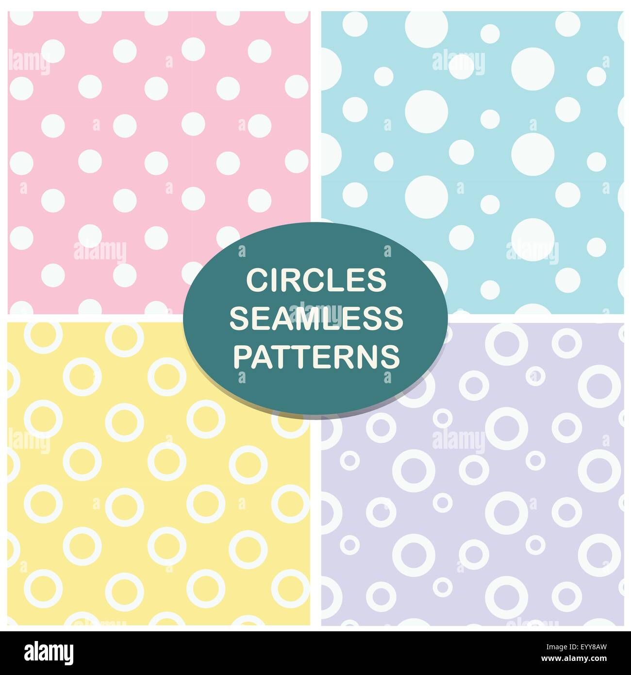 Circles seamless pattern. Vector set Stock Vector Image & Art - Alamy