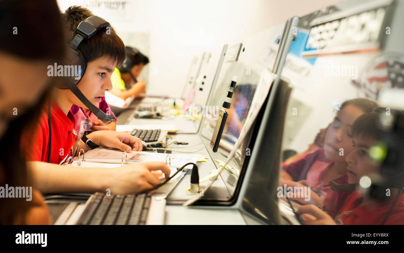 School students using computer lab hi-res stock photography and images ...