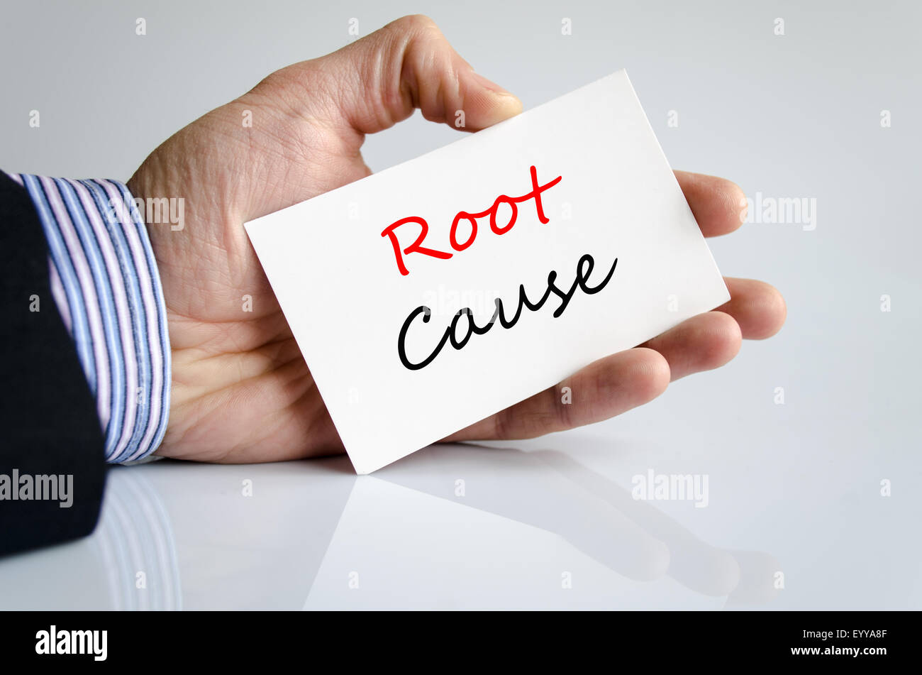 Root cause text concept isolated over white background Stock Photo - Alamy