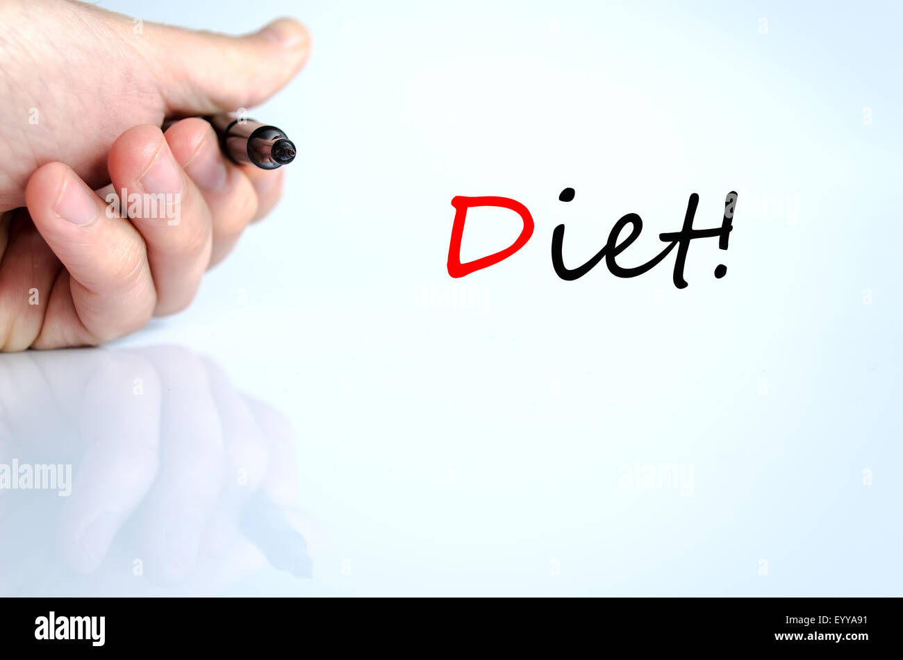 Diet text concept isolated over white background Stock Photo - Alamy