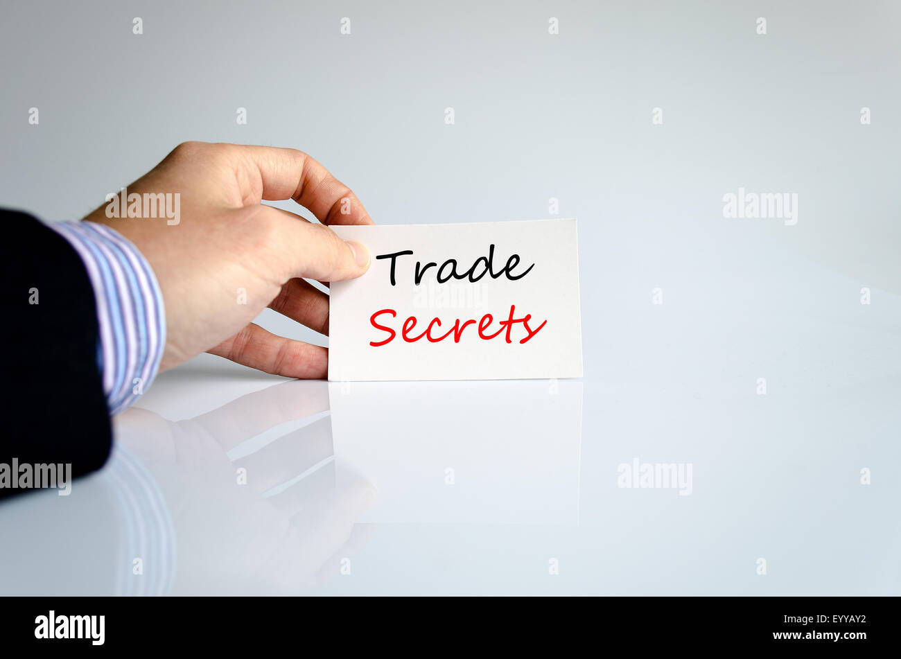 Trade secrets text concept isolated over white background Stock Photo ...