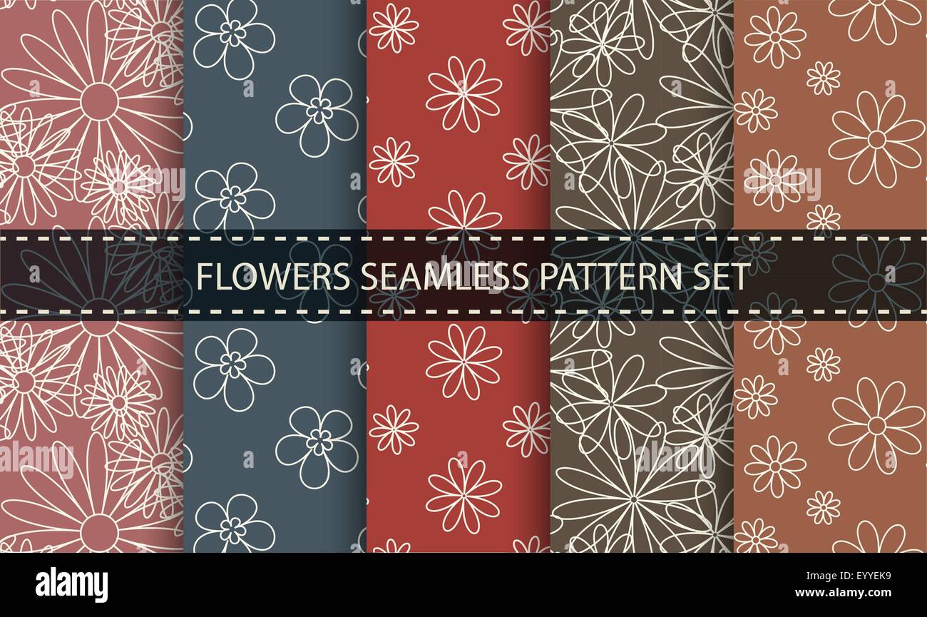 Set vector art seamless Stock Vector Images - Alamy