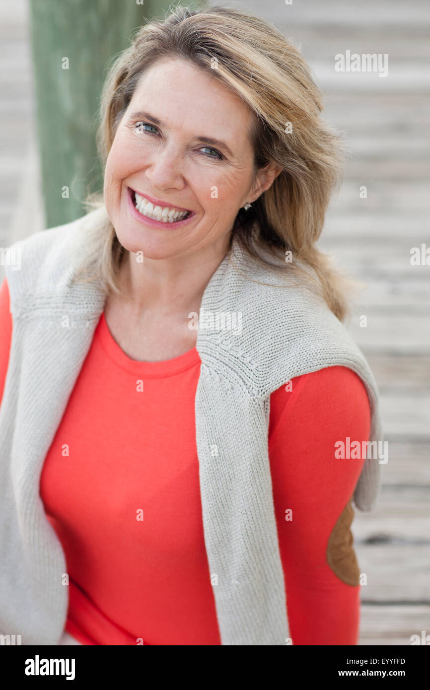 Mid age woman close up hi-res stock photography and images - Alamy