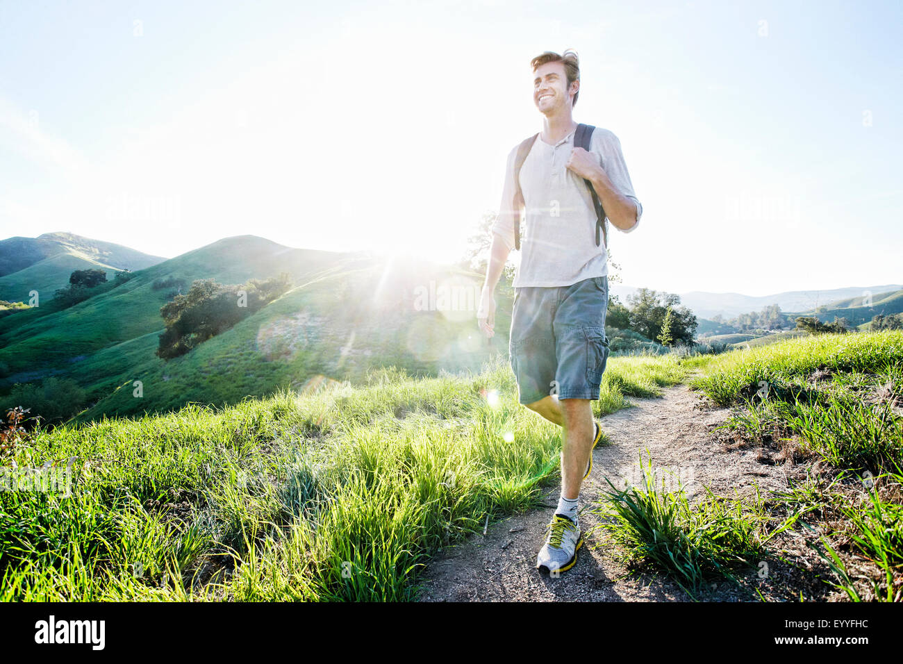 Walking path on hill hi-res stock photography and images - Alamy