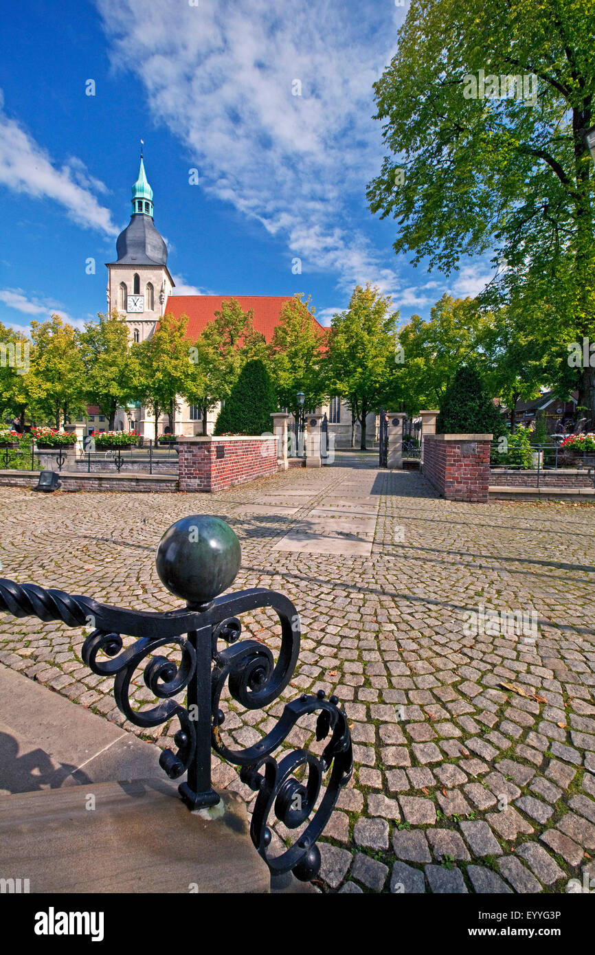 historic Abbey precinct and parish church St. Martin, Germany, North ...