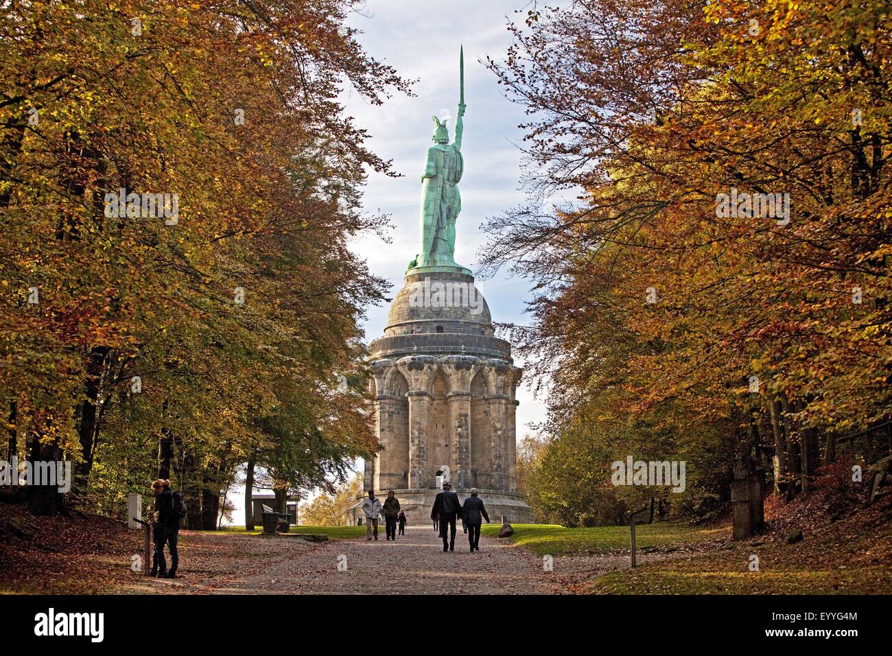 Hermannsdenkmal in the Teutoburg Forest, Germany, North Rhine ...