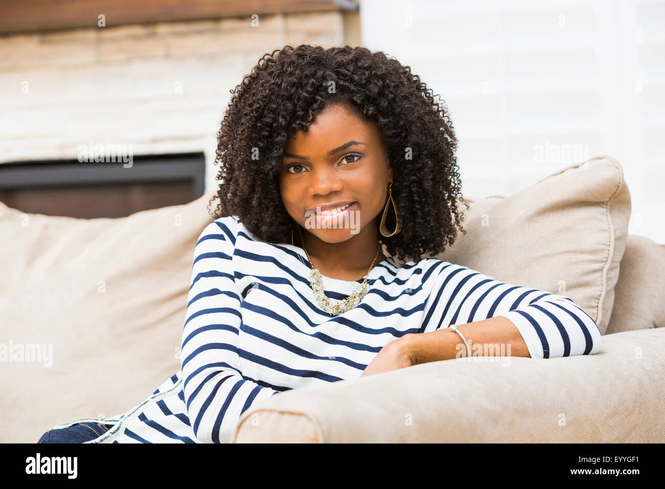 Black sofa black room hi-res stock photography and images - Alamy