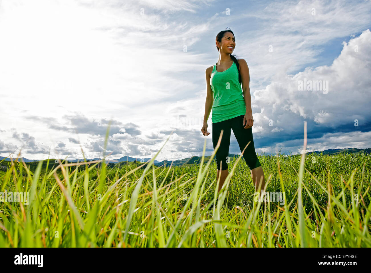 Person standing field field hi-res stock photography and images - Alamy