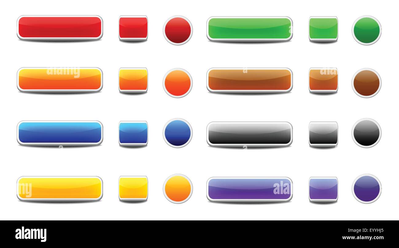 Colored blank web buttons Stock Vector Images - Alamy