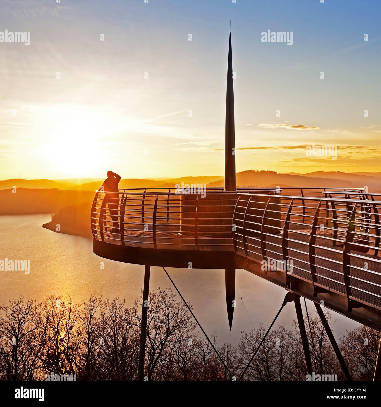 Skywalk biggeblick sunset germany north hi-res stock photography and ...