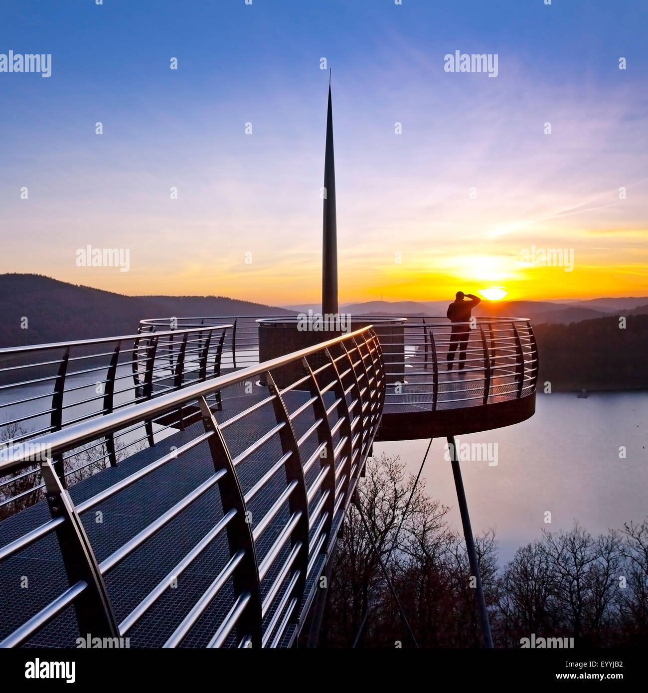 Skywalk biggeblick sunset germany north hi-res stock photography and ...