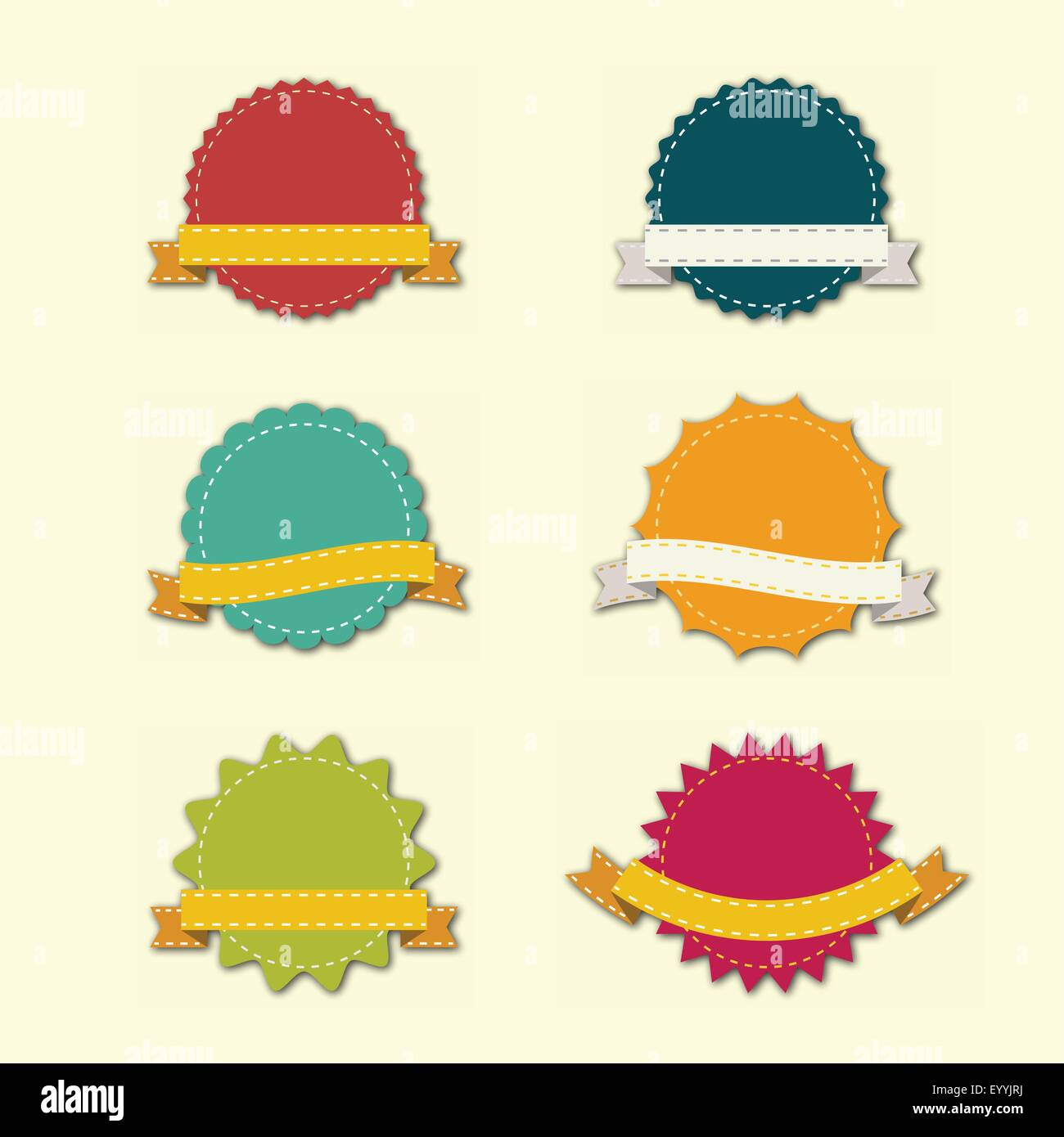 Vector Badges Ribbons Stock Vector Image & Art - Alamy