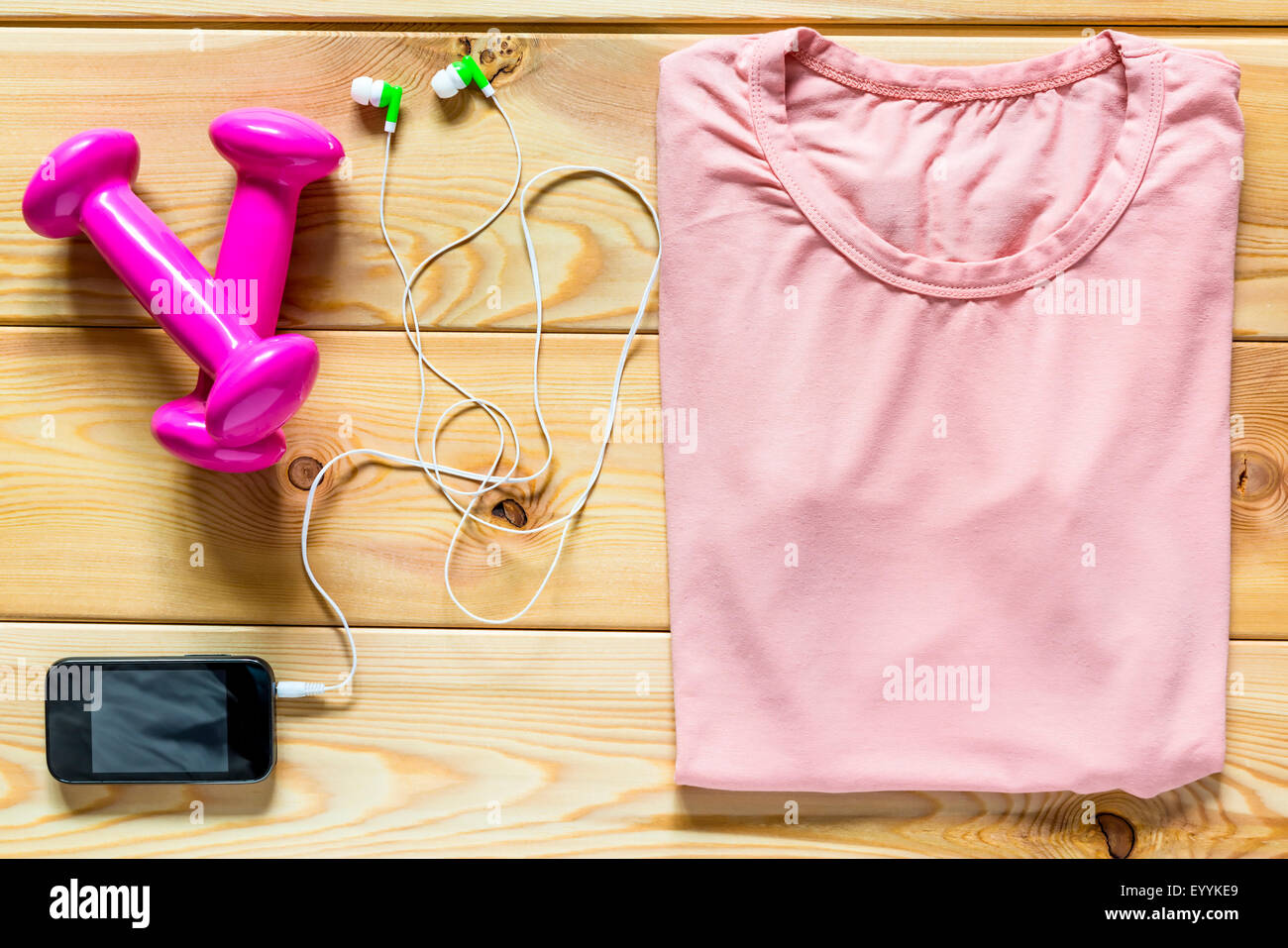 Girl headphones from above hi-res stock photography and images - Alamy