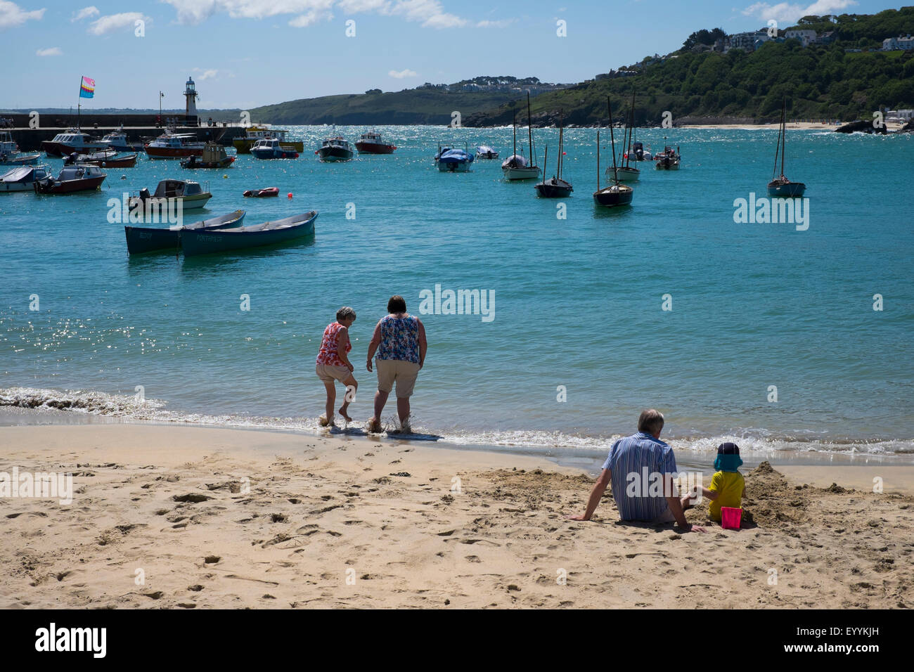Women Beach Cornwall Uk High Resolution Stock Photography and Images ...