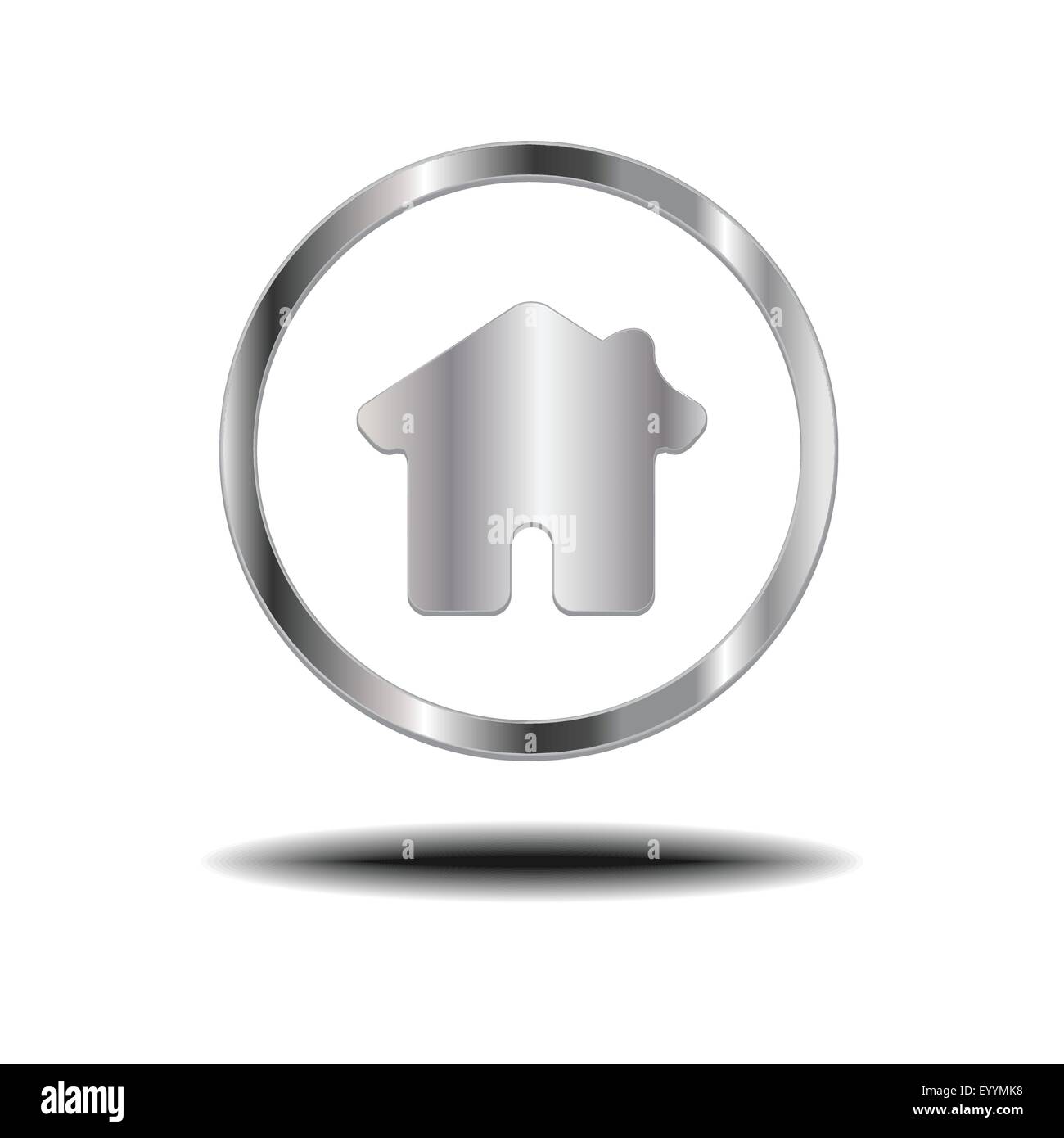 Metal Home Icon Stock Vector Image & Art - Alamy
