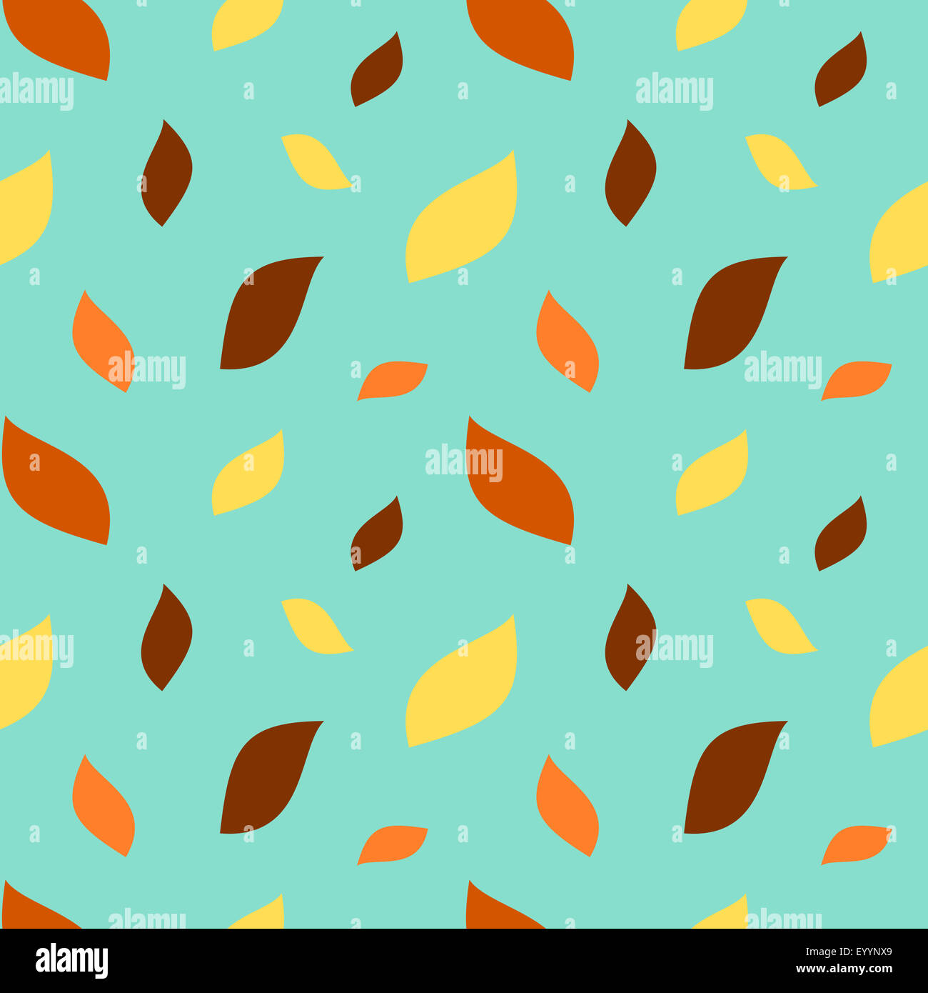 autumn leaves falling season seamless pattern illustration Stock Photo ...