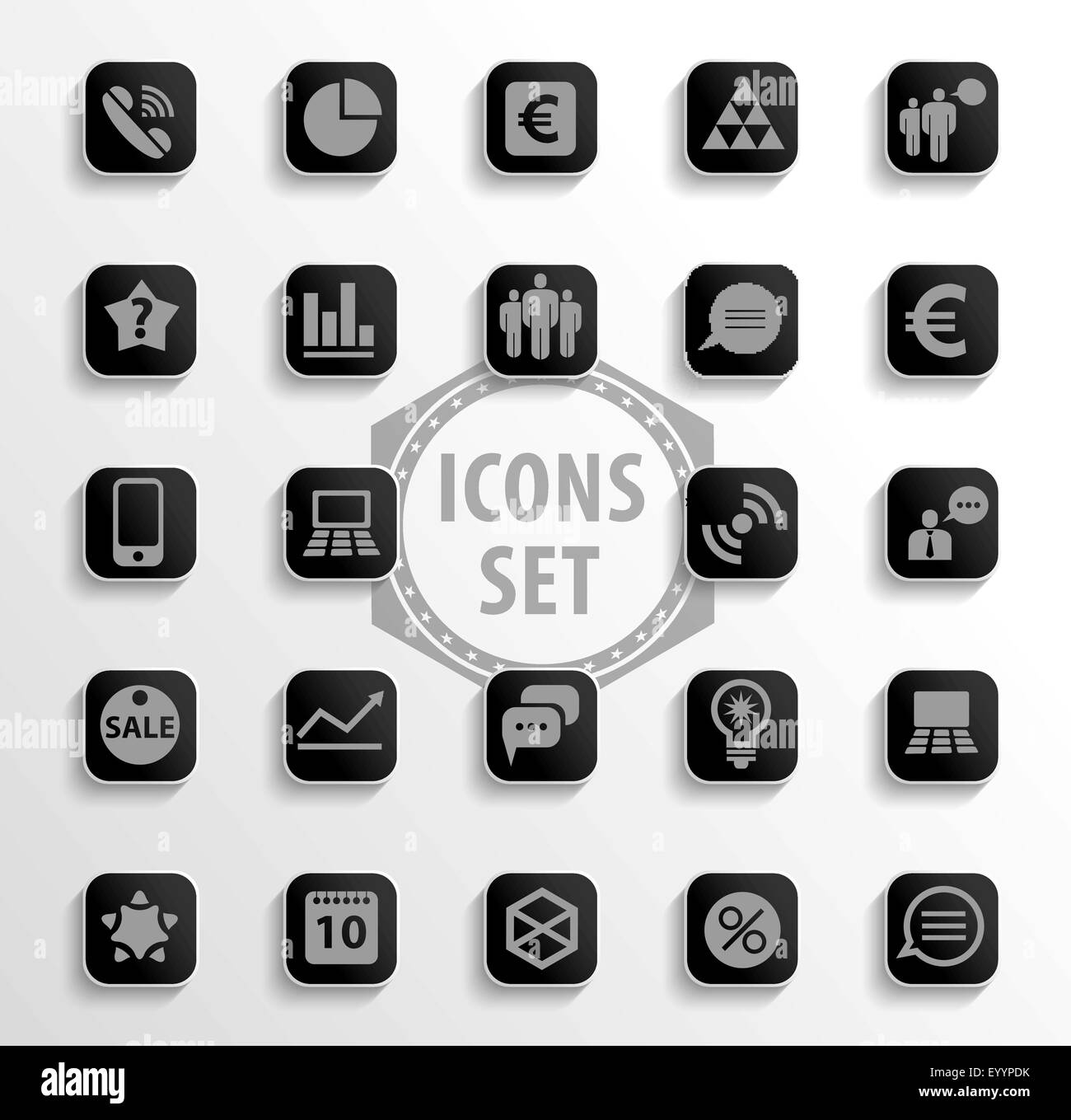 Set of web icons Stock Vector Image & Art - Alamy