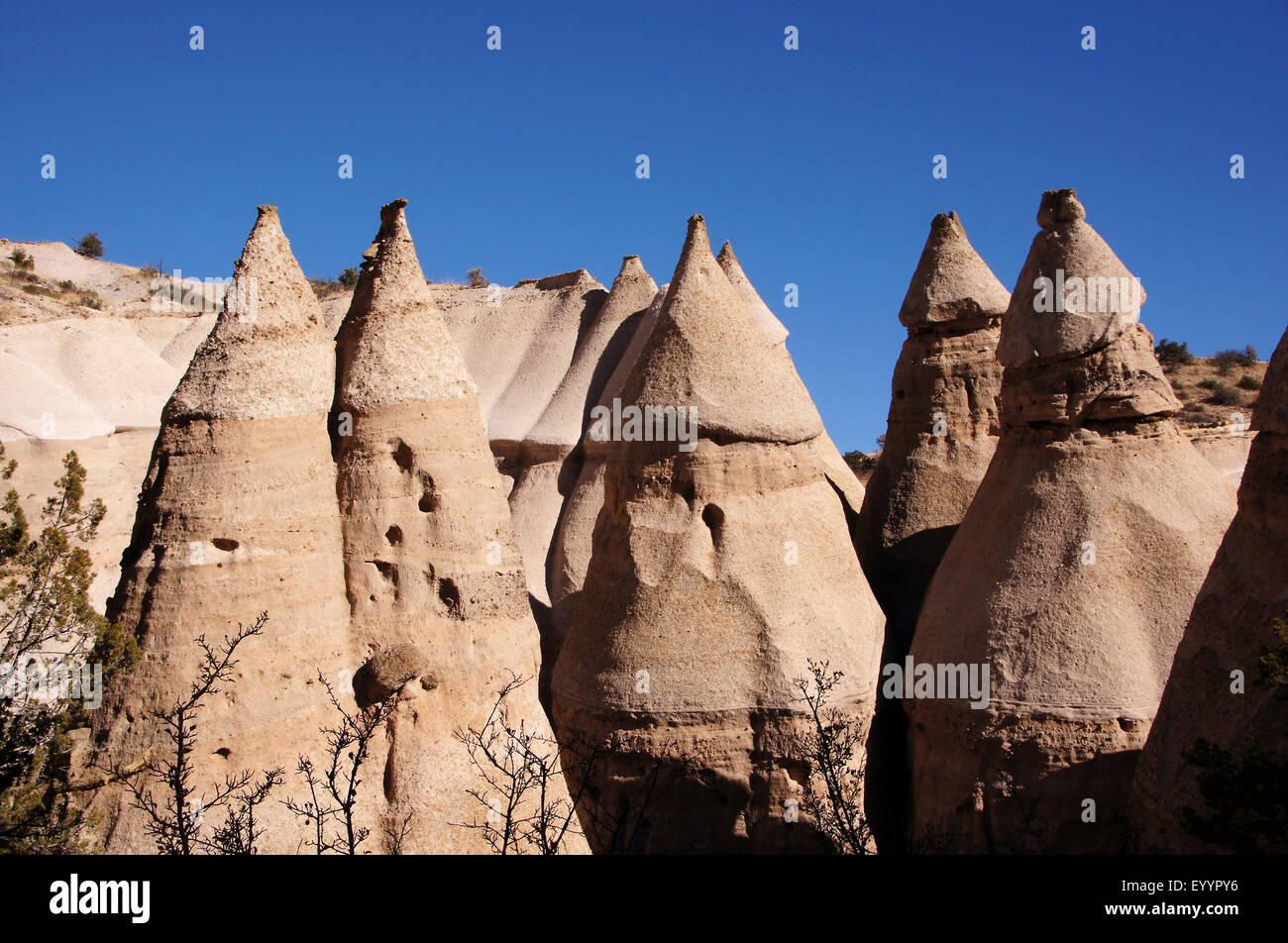 sandstone formation at the Kasha-Katuwe Tent Rocks National Monument ...