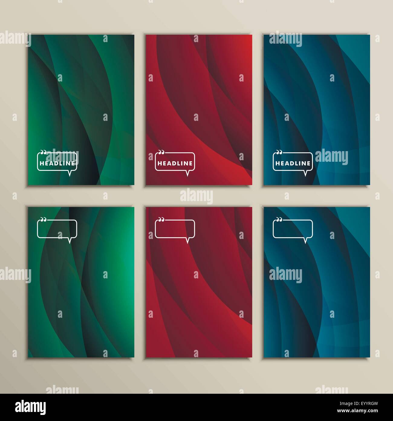 Set of six colored wavy line backgrounds Stock Vector Image & Art - Alamy