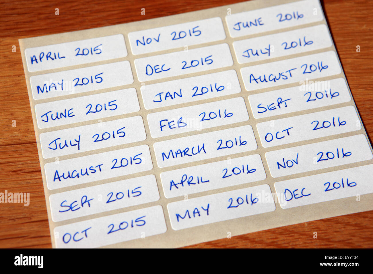 Hand written labels hi-res stock photography and images - Alamy