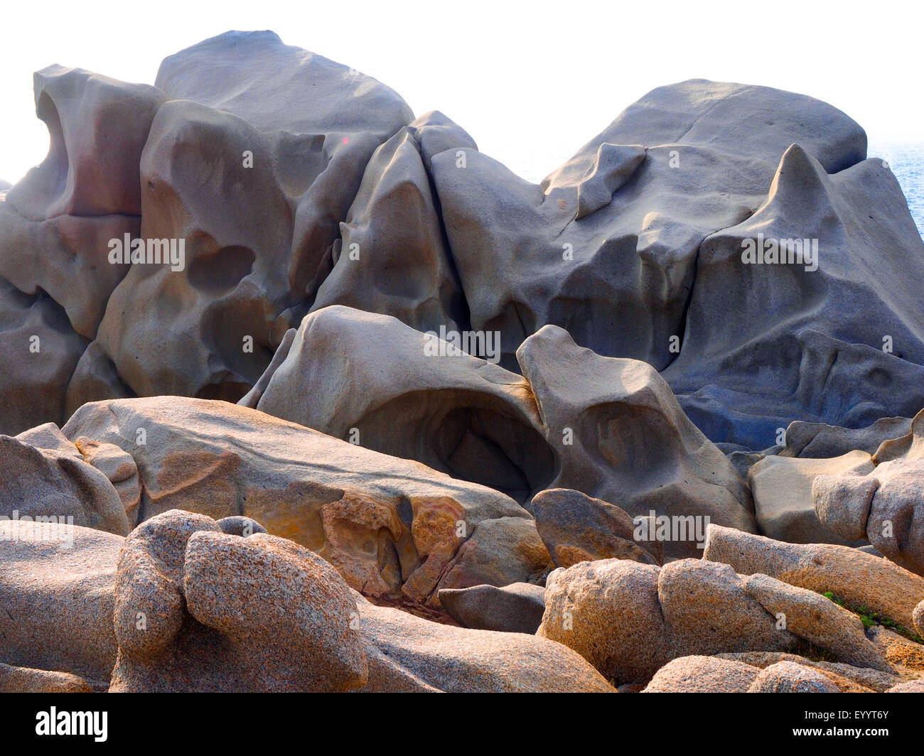 granite rocks of Capo Testa, Italy, Sardegna, Santa Teresa di Gallura ...