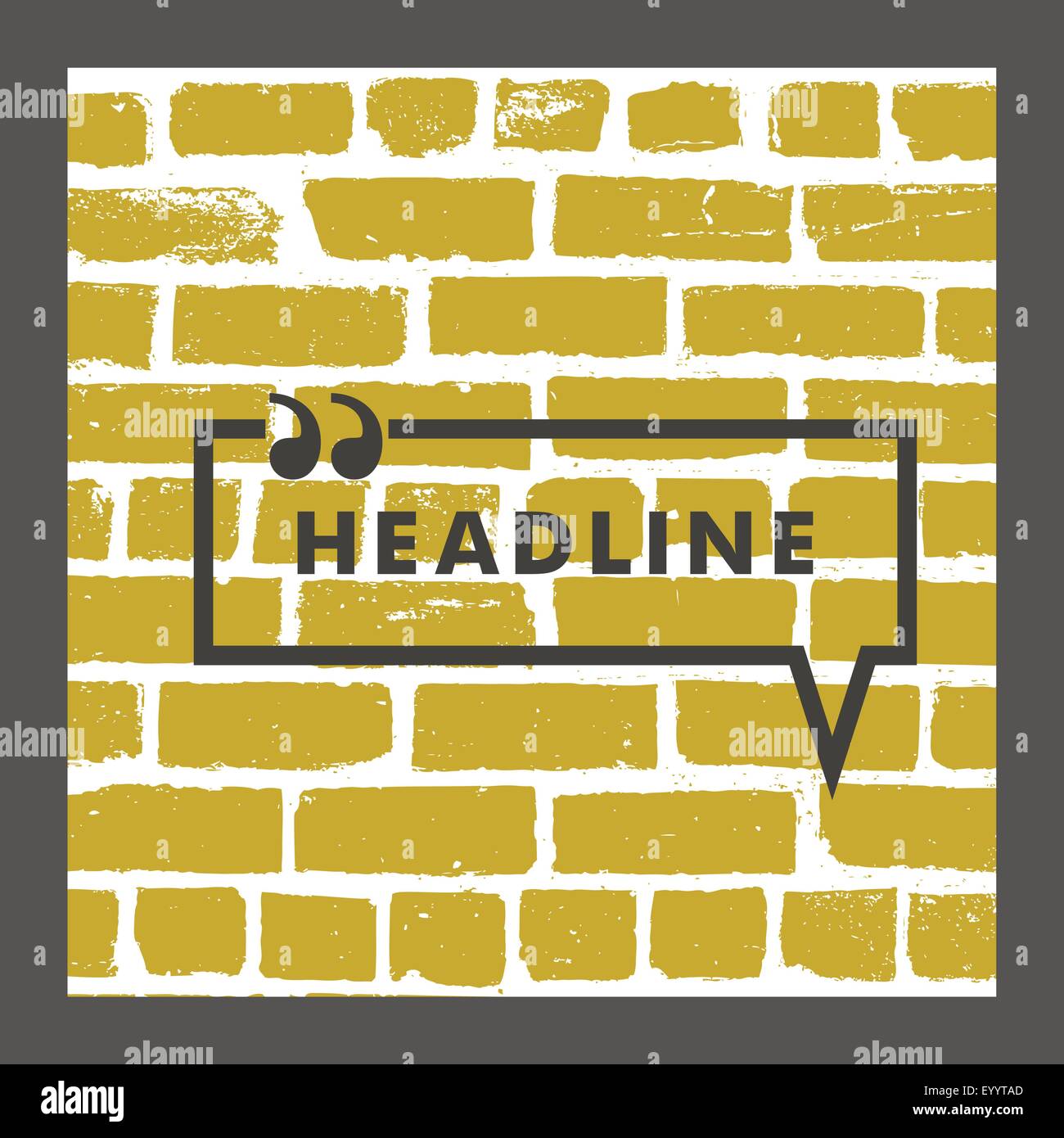 Speech bubble on a brick wall background Stock Vector Image & Art - Alamy