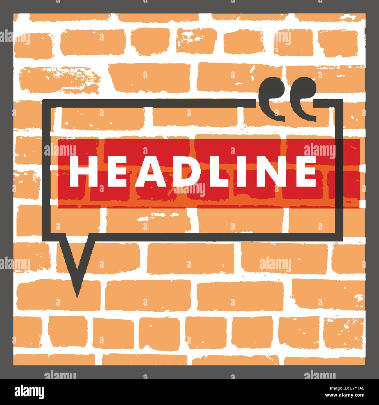 Speech bubble on brick Stock Vector Images - Alamy