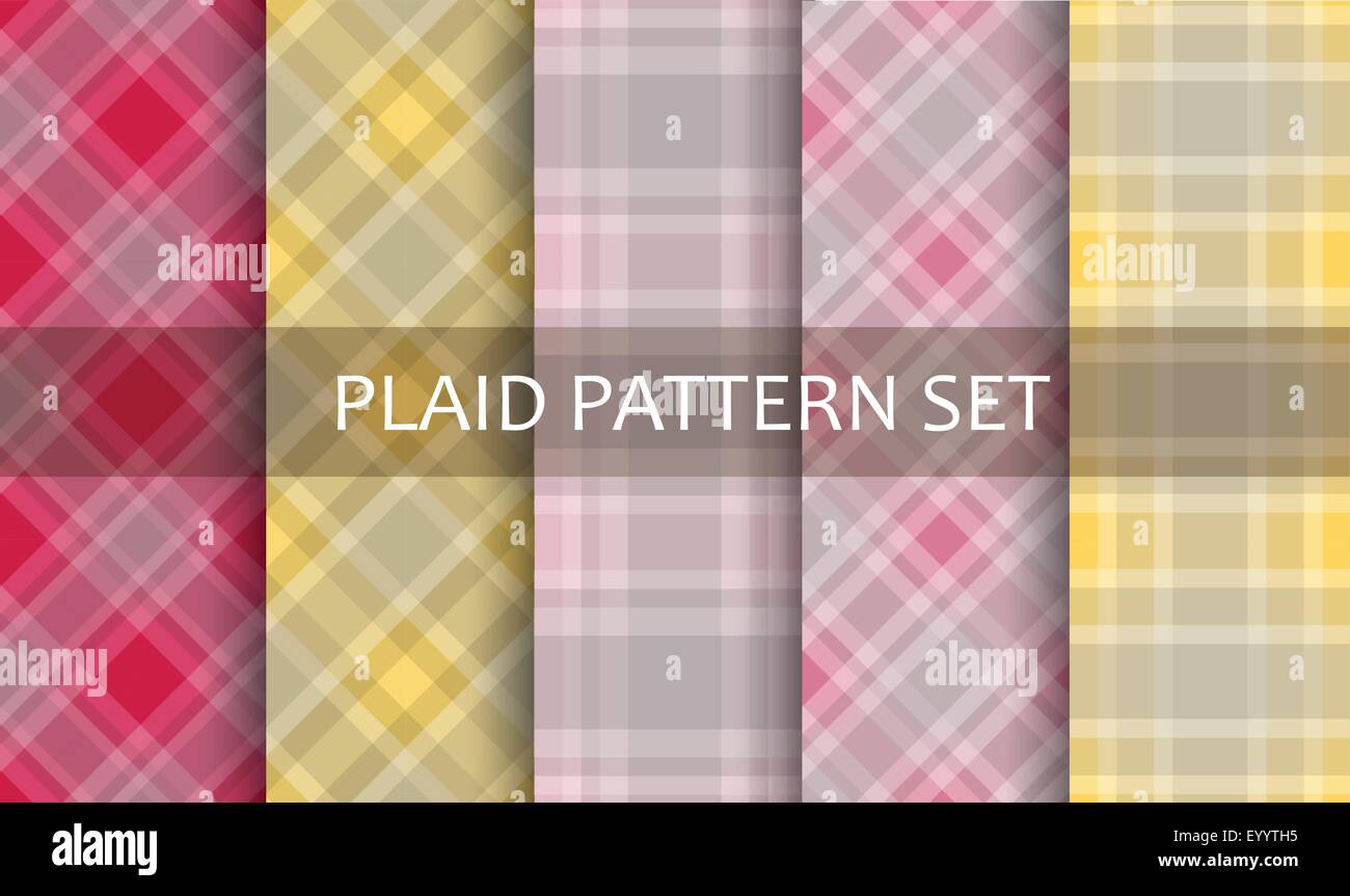 Plaid Patterns. Vector set Stock Vector Image & Art - Alamy