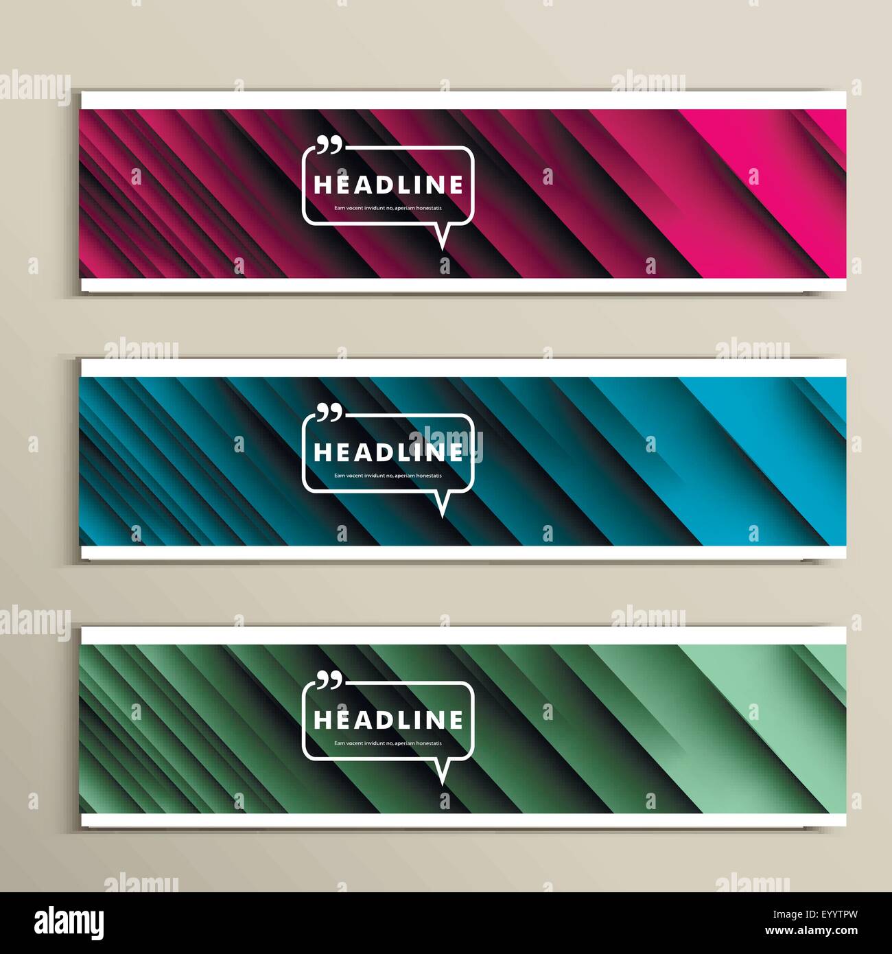 lines on a colored background. Set vector banners Stock Vector Image ...
