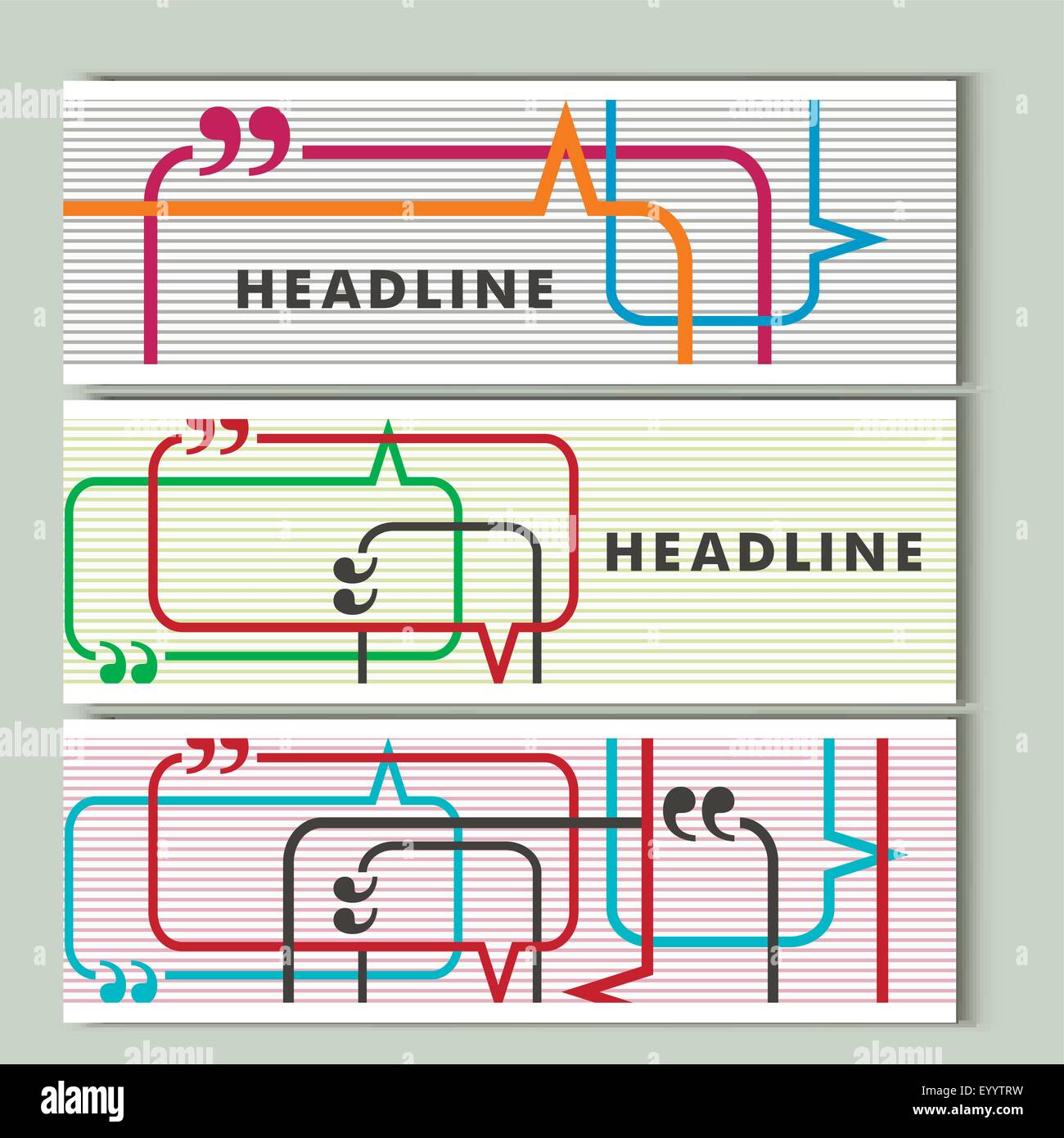 Set vector color lines with conversational bubble Stock Vector Image & Art - Alamy