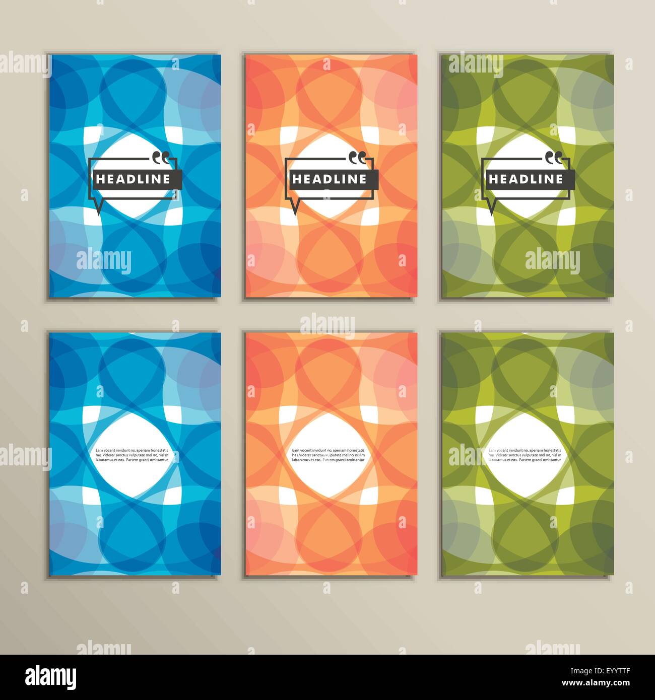 Set of six covers with abstract patterns Stock Vector Image & Art - Alamy