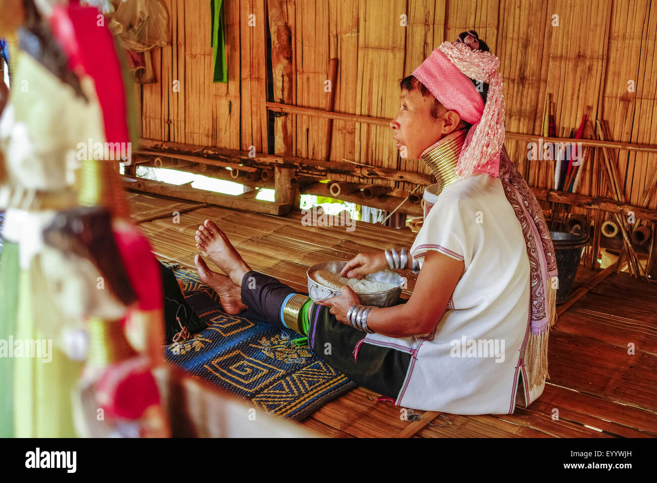 Long Neck Karen , Thailand, Chiang Rai Stock Photo - Alamy