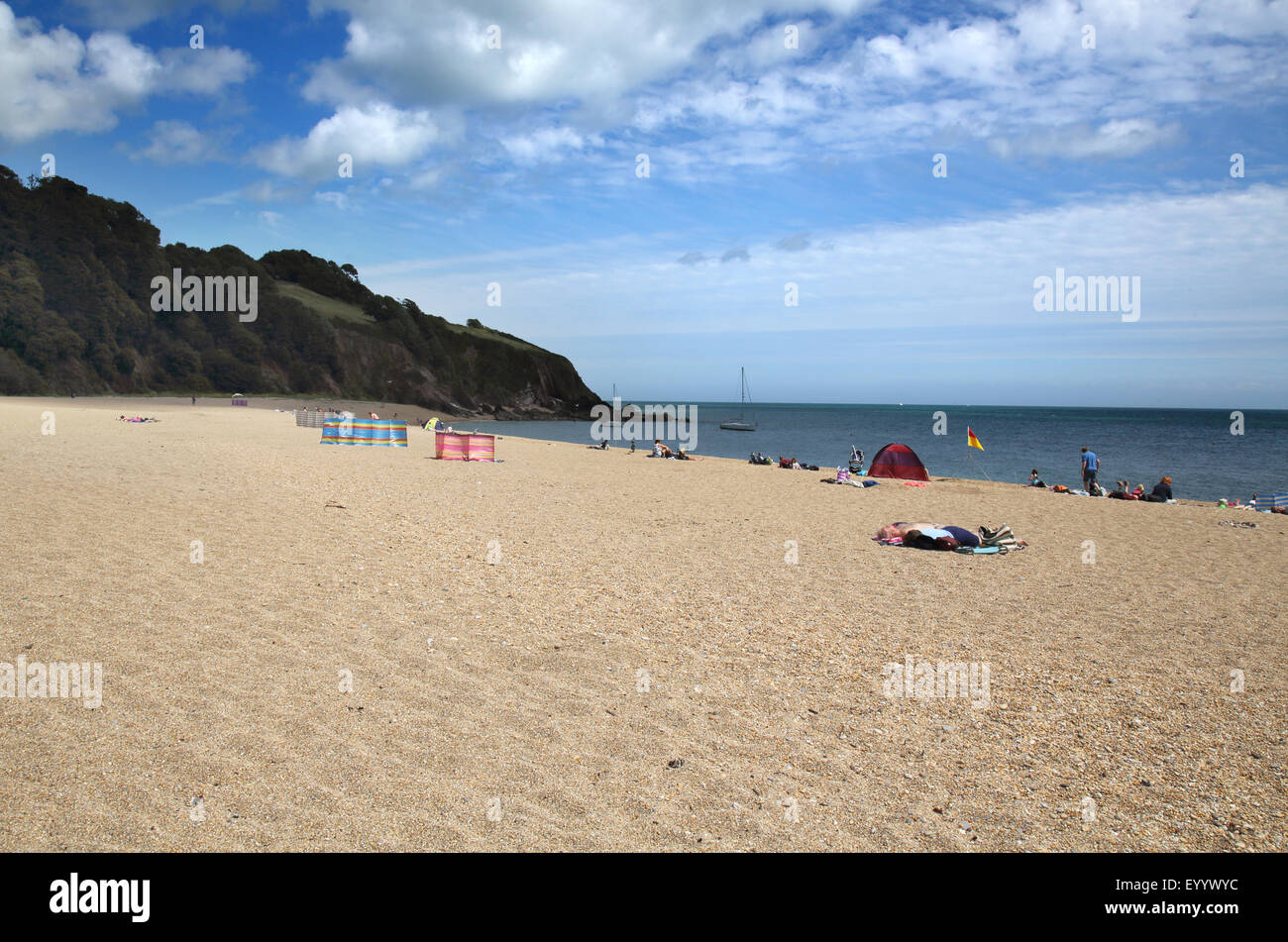 the south devon holiday beach of blackpool sands Stock Photo - Alamy