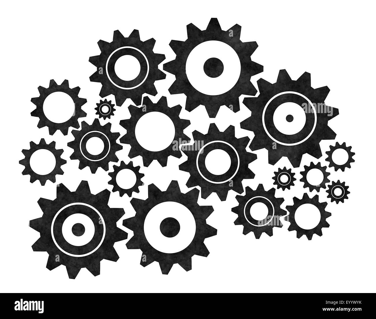 Gears on a white background Stock Photo - Alamy