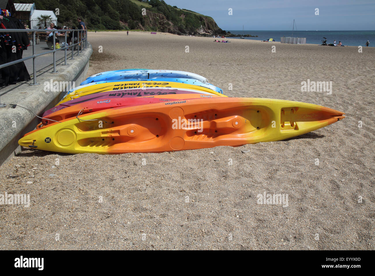 the south devon holiday beach of blackpool sands Stock Photo - Alamy