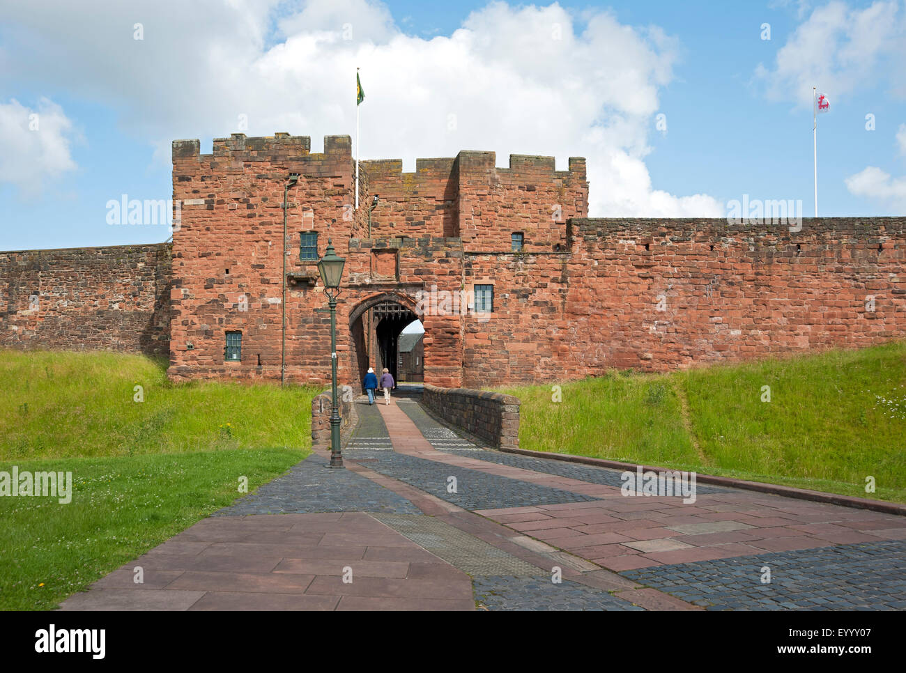 Carlisle Castle Gateway Entrance in summer Cumbria England UK United ...